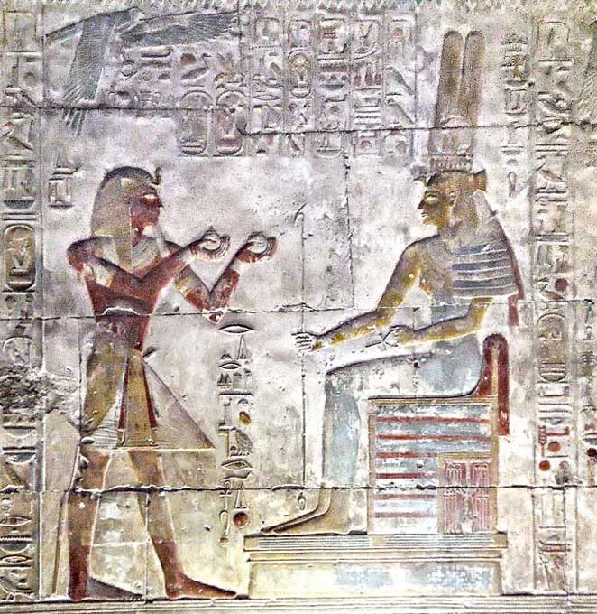 Offering of vases to Isis